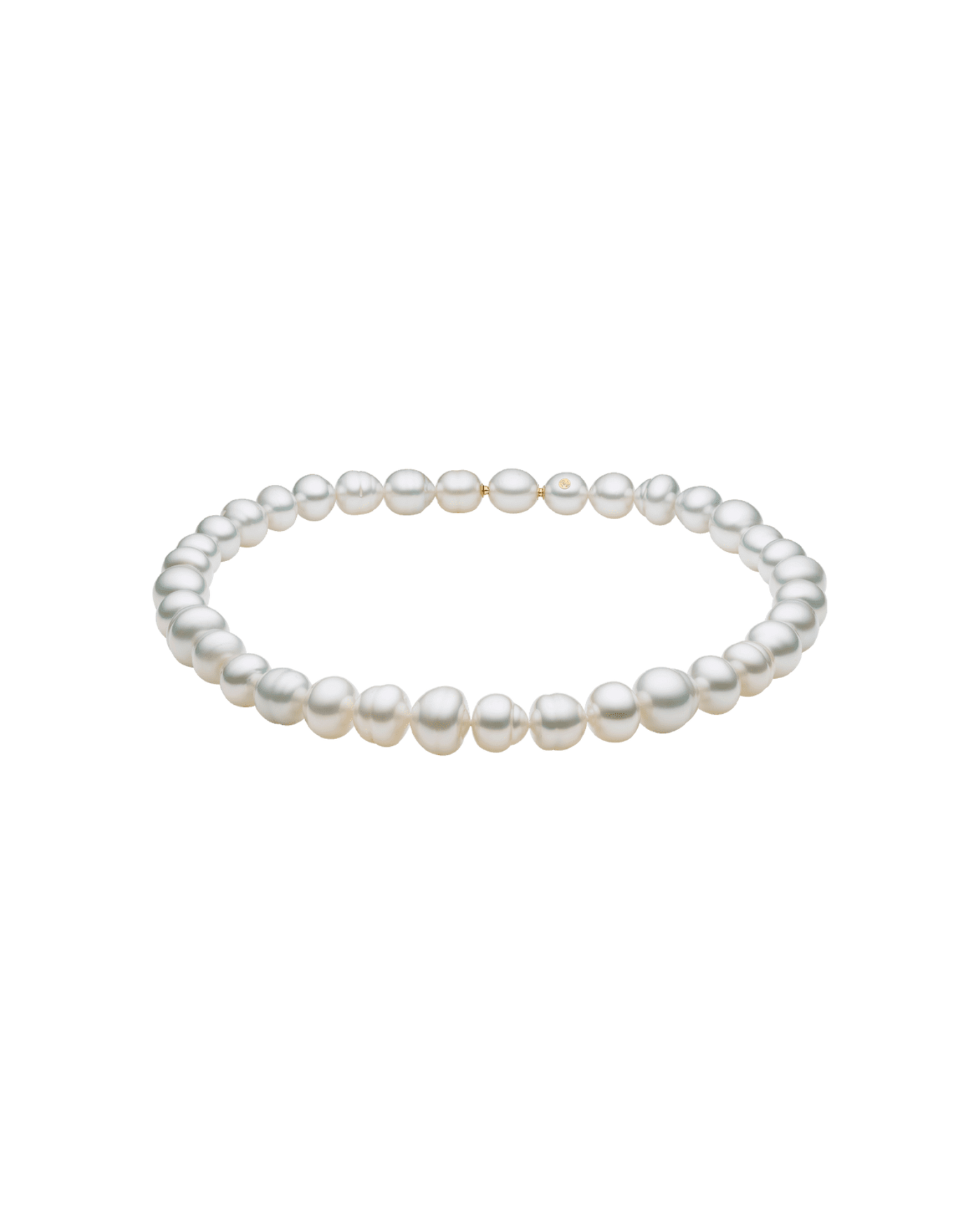 Delfini Pearl Choker Strand Necklace | 10-14mm Pearls and Rose Gold
