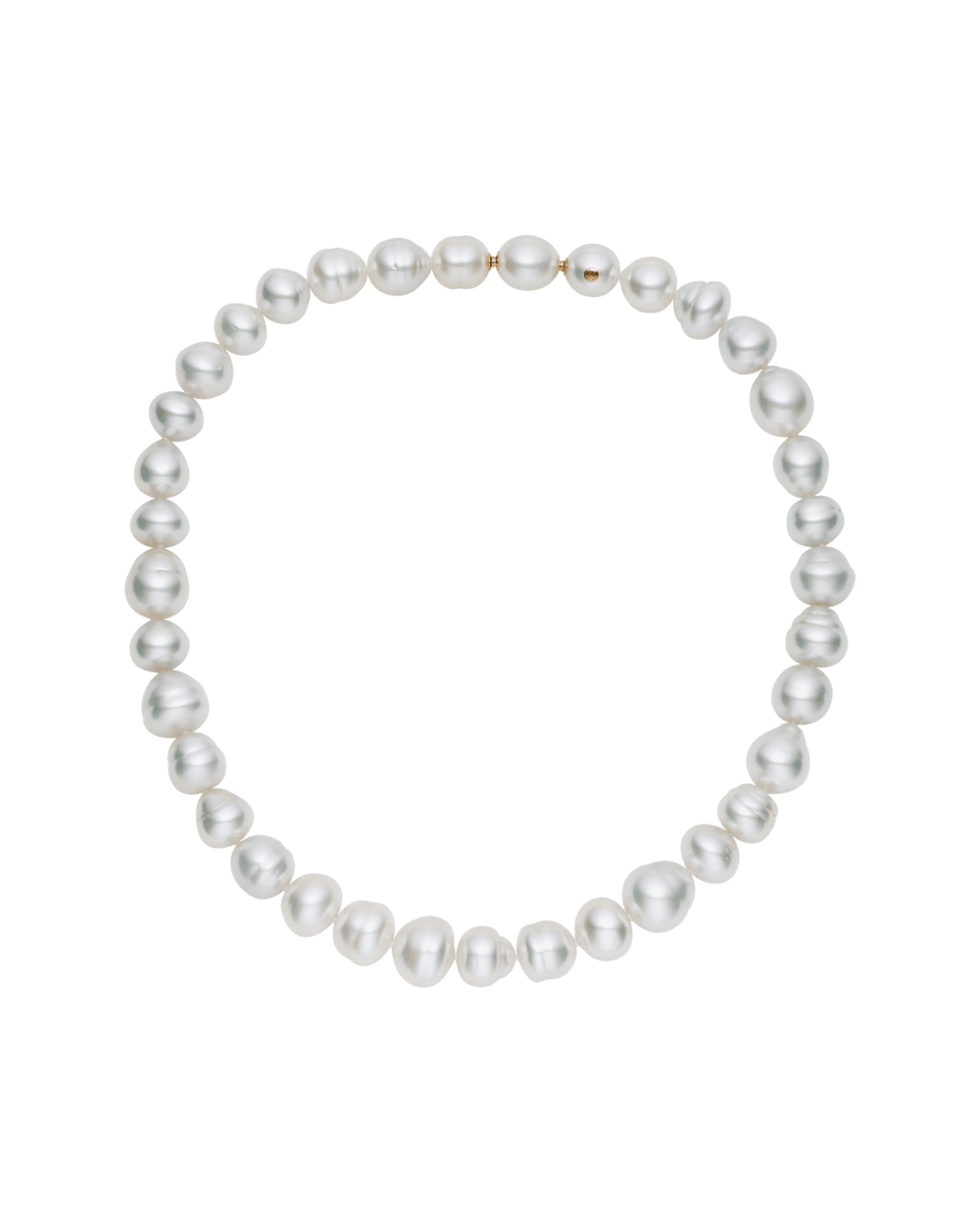 Delfini Pearl Choker Strand Necklace | 10-14mm Pearls and Rose Gold