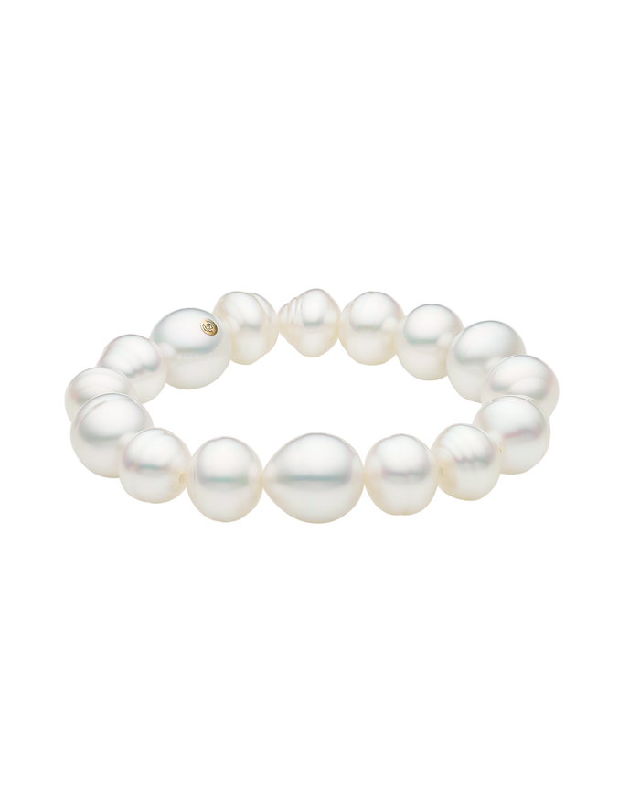 Delfini Pearl Strand Bracelet | 11-14mm Pearls and Rose Gold