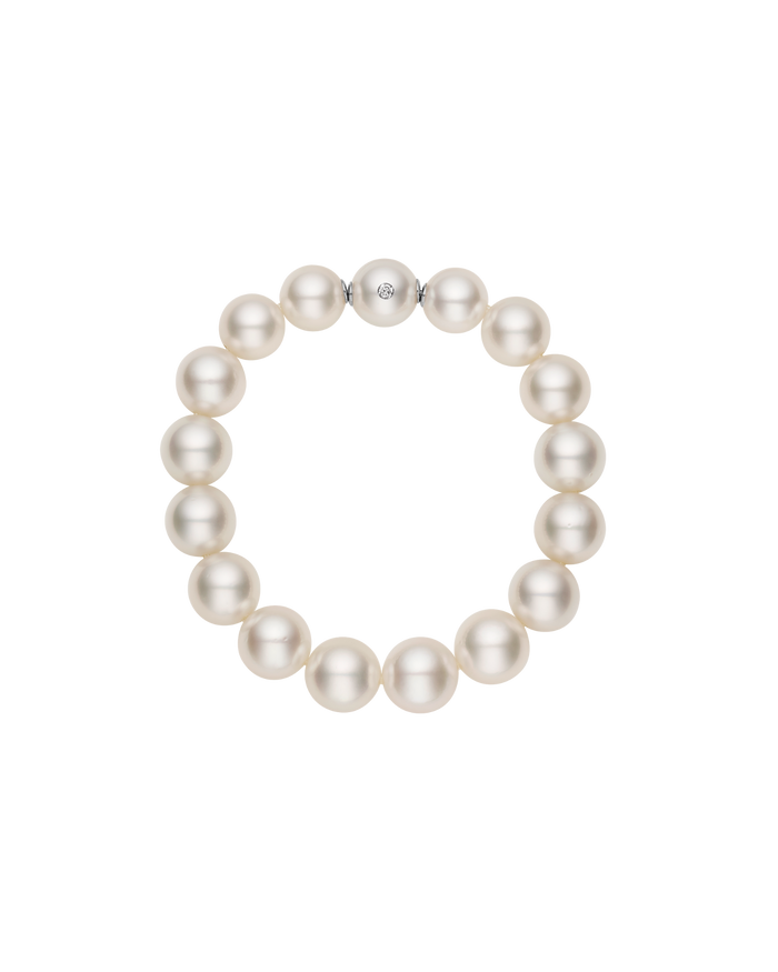 Paspaley Round Pearl Strand Bracelet | 10-11mm Round Pearls and Paspal