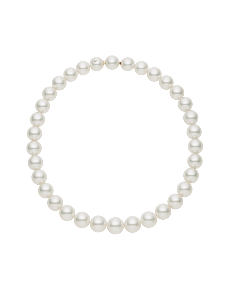 Paspaley Round Pearl Strand Necklace | 12-13mm Round Pearls and Paspal