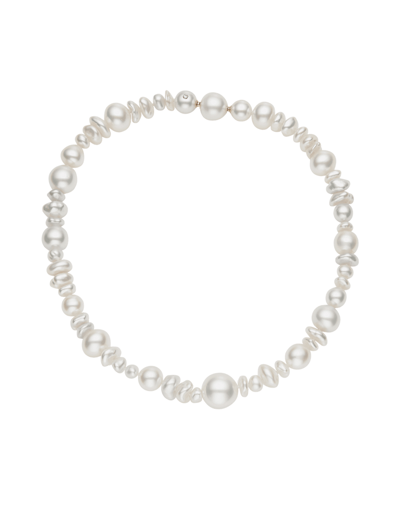 Wild Pearl Strand Necklace | 6-13mm Pearls and Paspaley Signature Diam