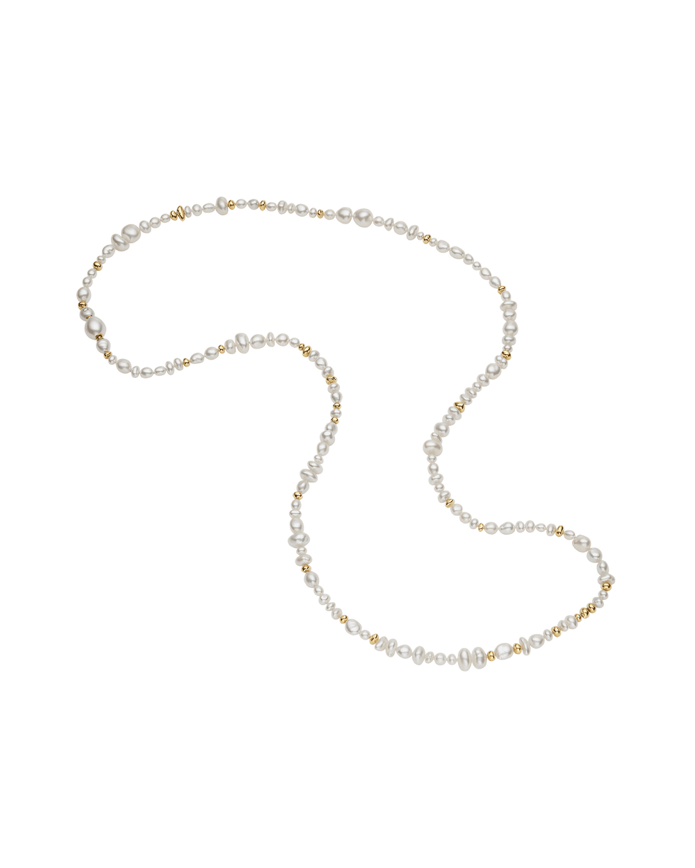 Wild Gold Granule Pearl Strand Rope Necklace | 4-10mm Pearls, Paspaley