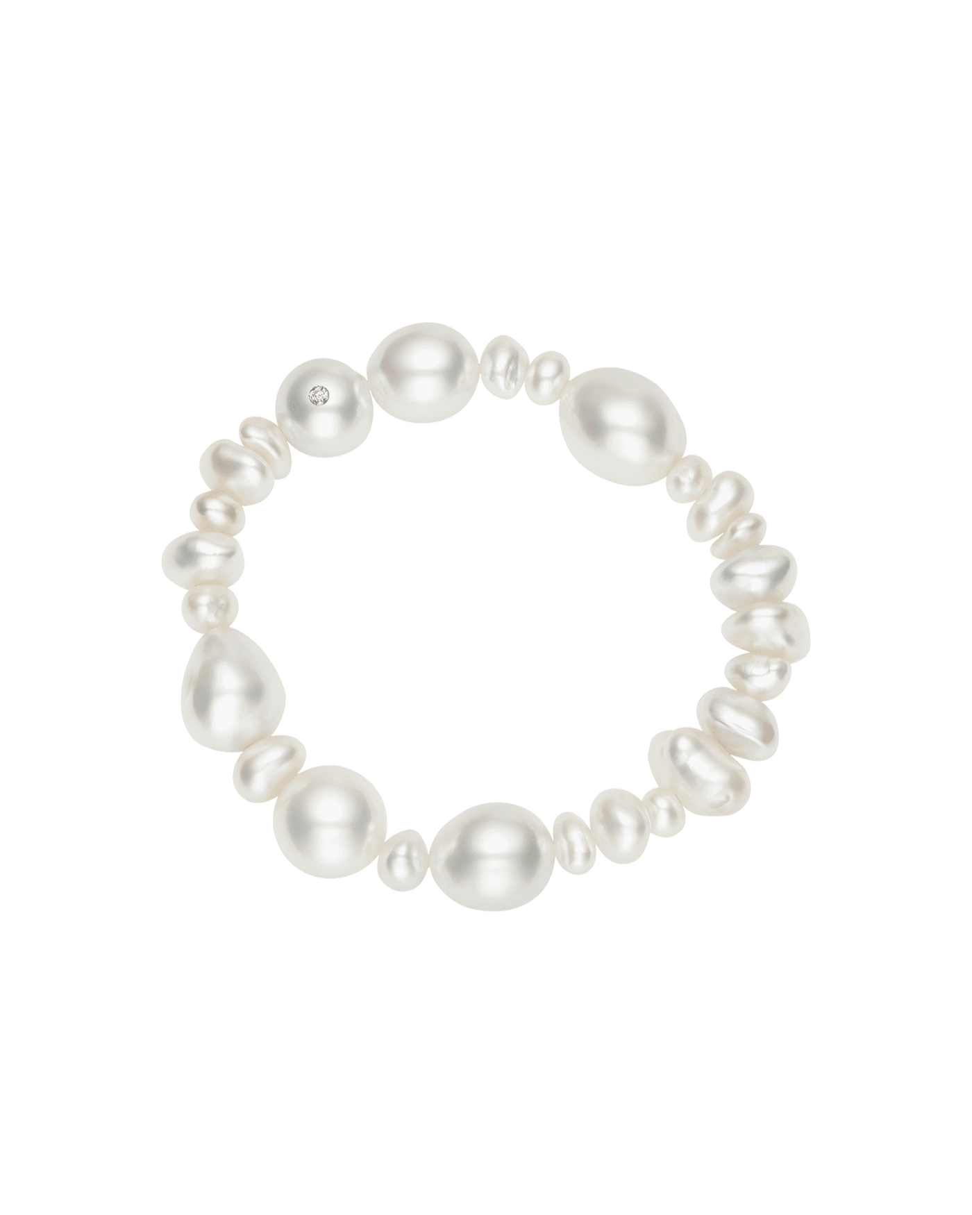 Wild Pearl Strand Bracelet | 6-14mm Pearls and Paspaley Signature Diam