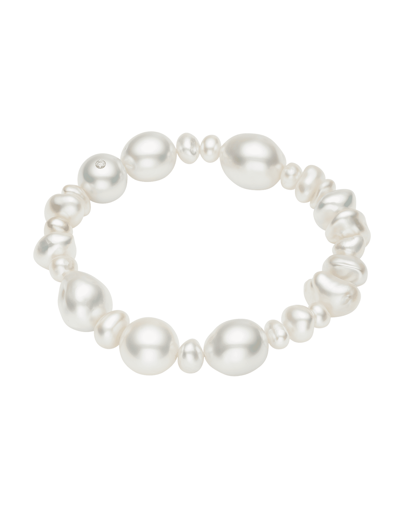 Wild Pearl Strand Bracelet | 6-14mm Pearls and Paspaley Signature Diam